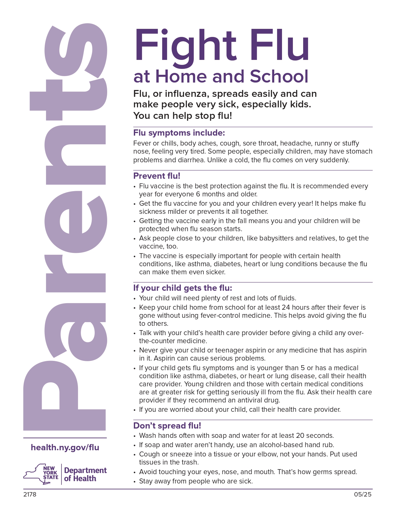 NYS DOH "Fight Flu" Posters - Northville Central School District