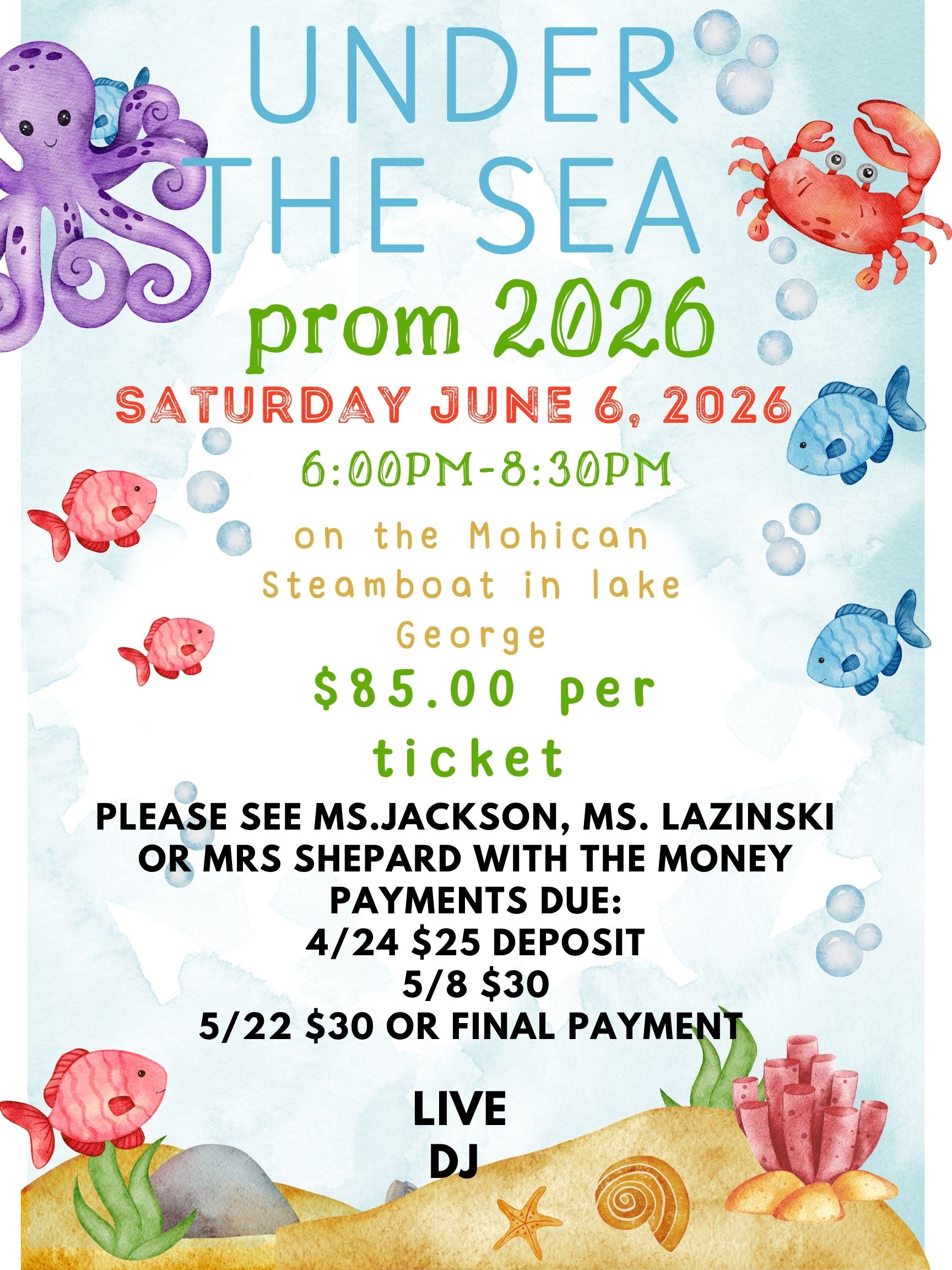 Promenade and "Under the Sea" Prom Info - Northville Central School ...